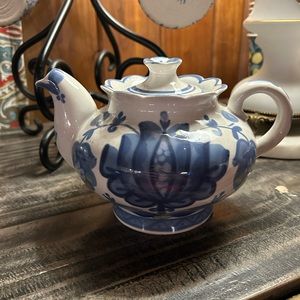Vintage | Dining | Vintage Gzhel Blue White Porcelain Teapot Russian ...